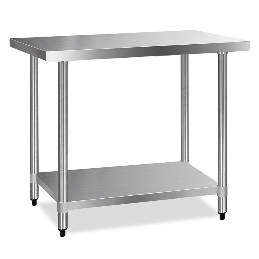 Kitchen Bench Food Preparation Table Stainless Steel 61x61/ 76x76/ 122